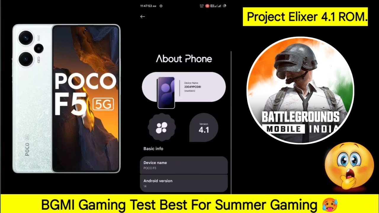 Poco F5 Project Elixir ROM PUBG Gaming Review With Fps Meter 🥵😎🎮.. - YouTube