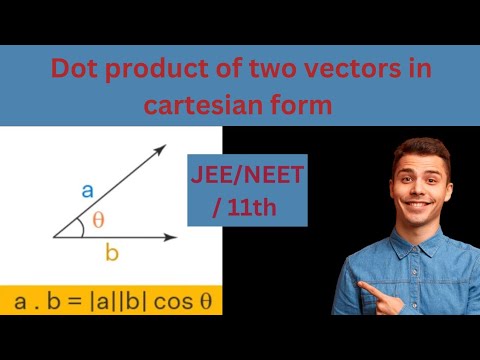 Dot product of two vectors in cartesian form for 11th/JEE/NEET - YouTube