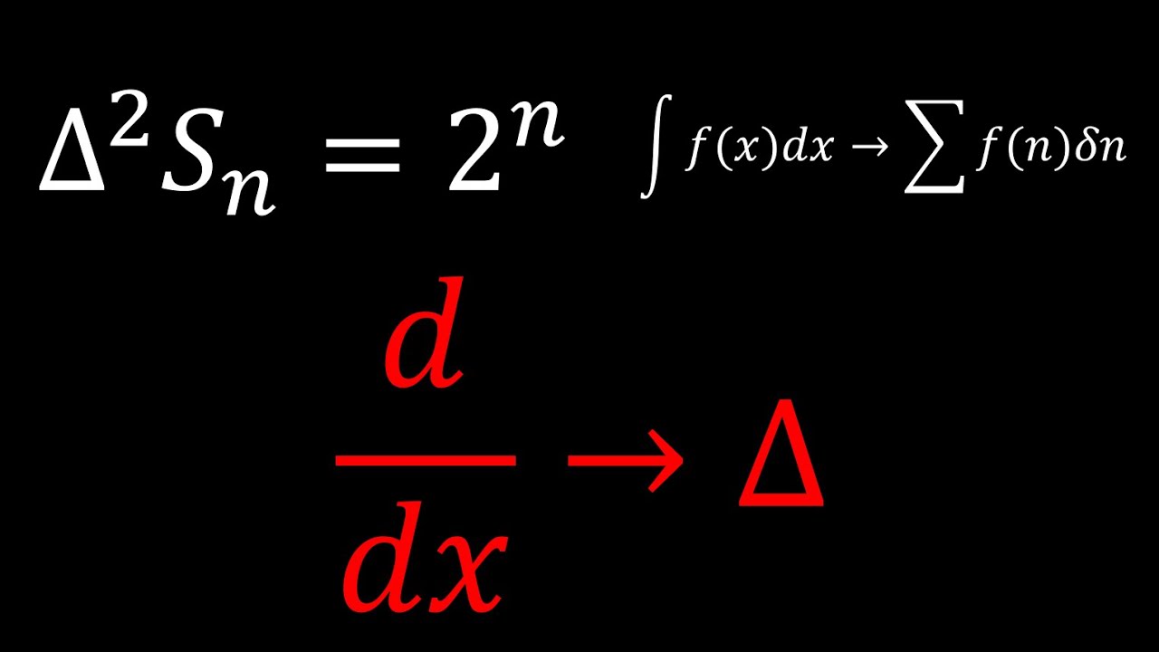 Discrete Calculus - The Calculus of Finite Differences - YouTube