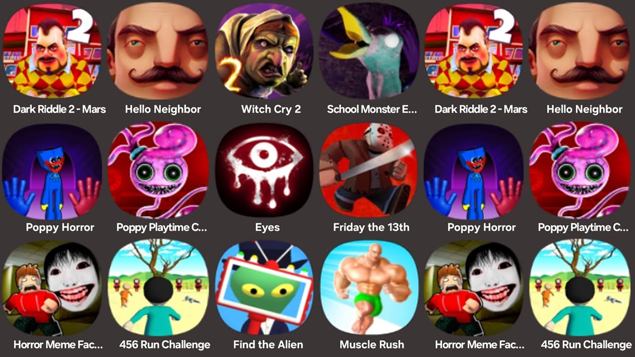 Dark Riddle 2-Mars,Hello Neighbor,Witch Cry 2,Poppy Horror,Poppy ...