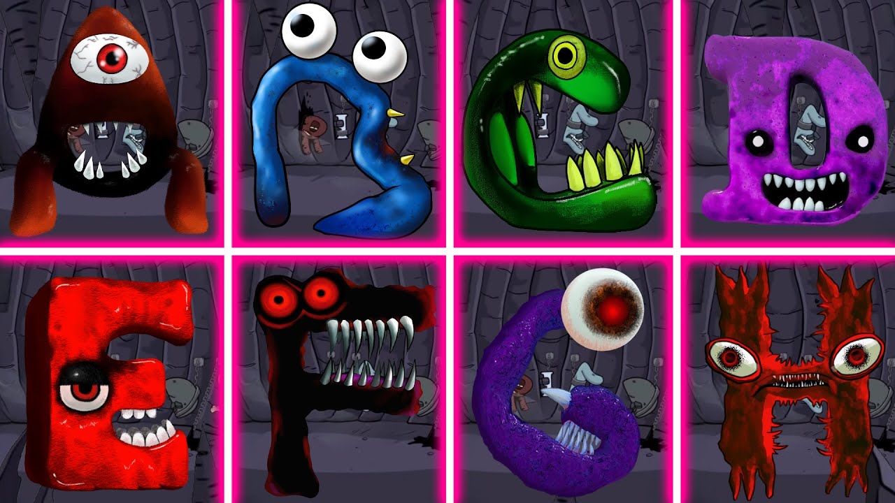 NEW NIGHTMARE ALPHABET LORE FAMILY ALL PHASES 🎶 FNF Friend Song But All ...
