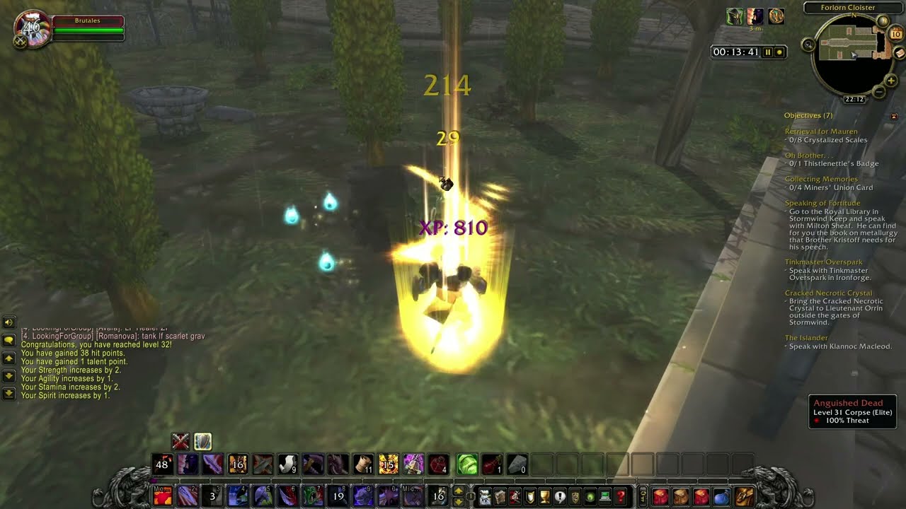 WOW Classic WOTLK Scarlet Monastery Graveyard Solo Grind Warrior - YouTube