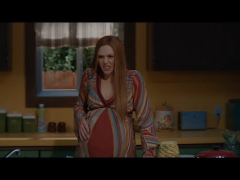 Wanda Maximoff belly inflation and she is enjoying it - AI