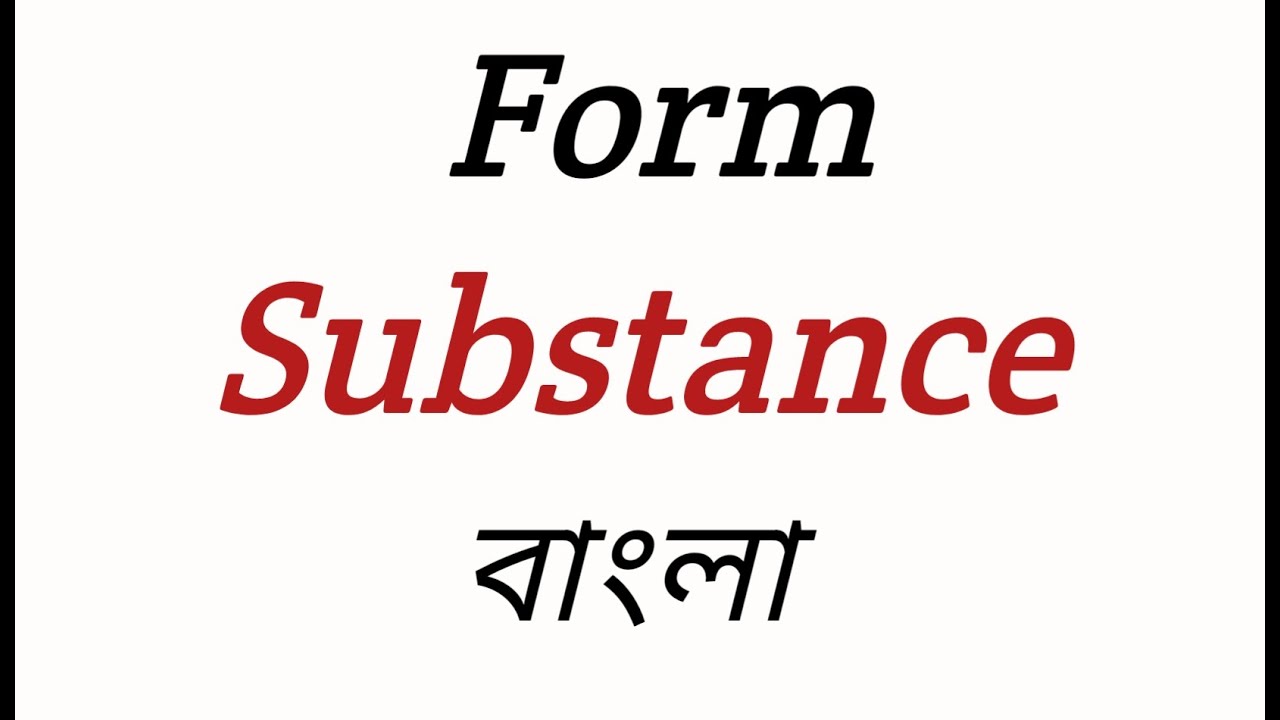 Form And Substance in linguistics - YouTube