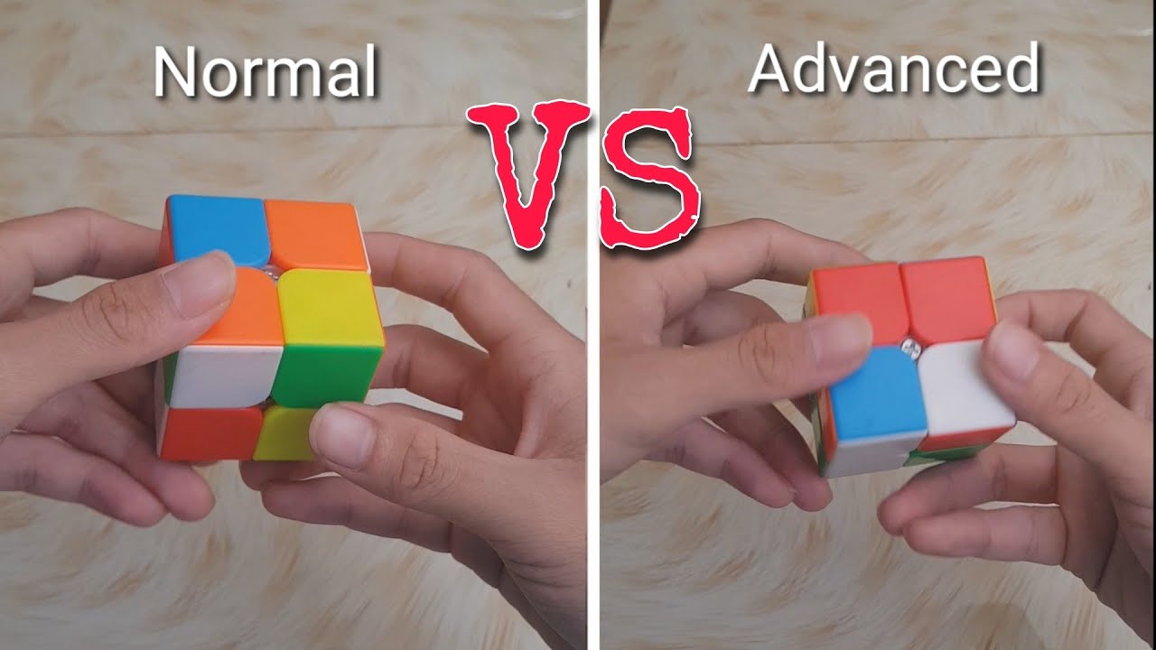 How to solve Rubik's Cube 2×2.Normal vs Advanced methods.#rubikscube # ...
