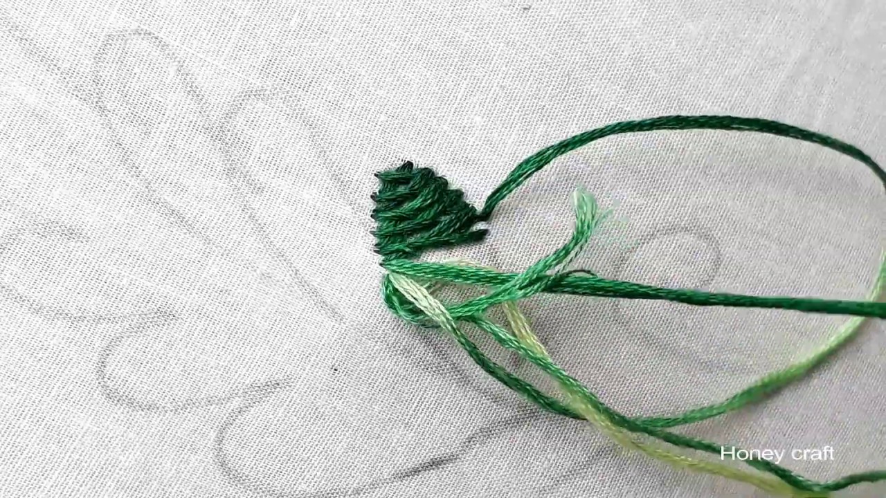 Leaf design tutorial | Hand embroidery leaf tutorial - YouTube