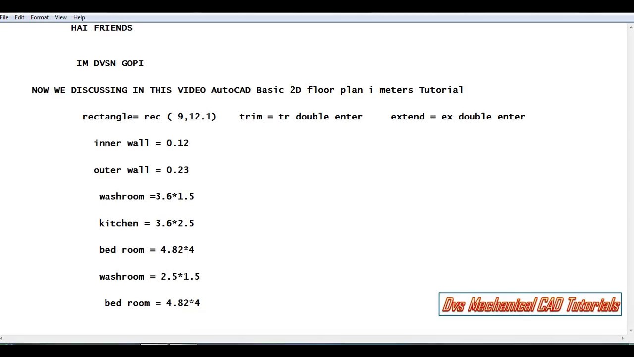 AutoCAD Civil 2D floor Plan || part 1 || Auto-CAD|| - YouTube