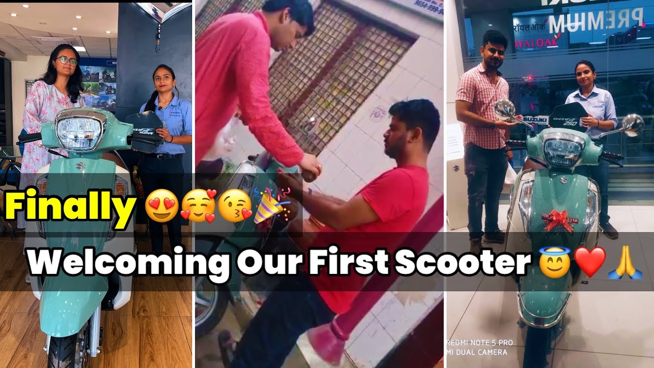 My First Scooty 2023 ️🥰 | Taking Delivery of Access 125 cc Dual Tone ...