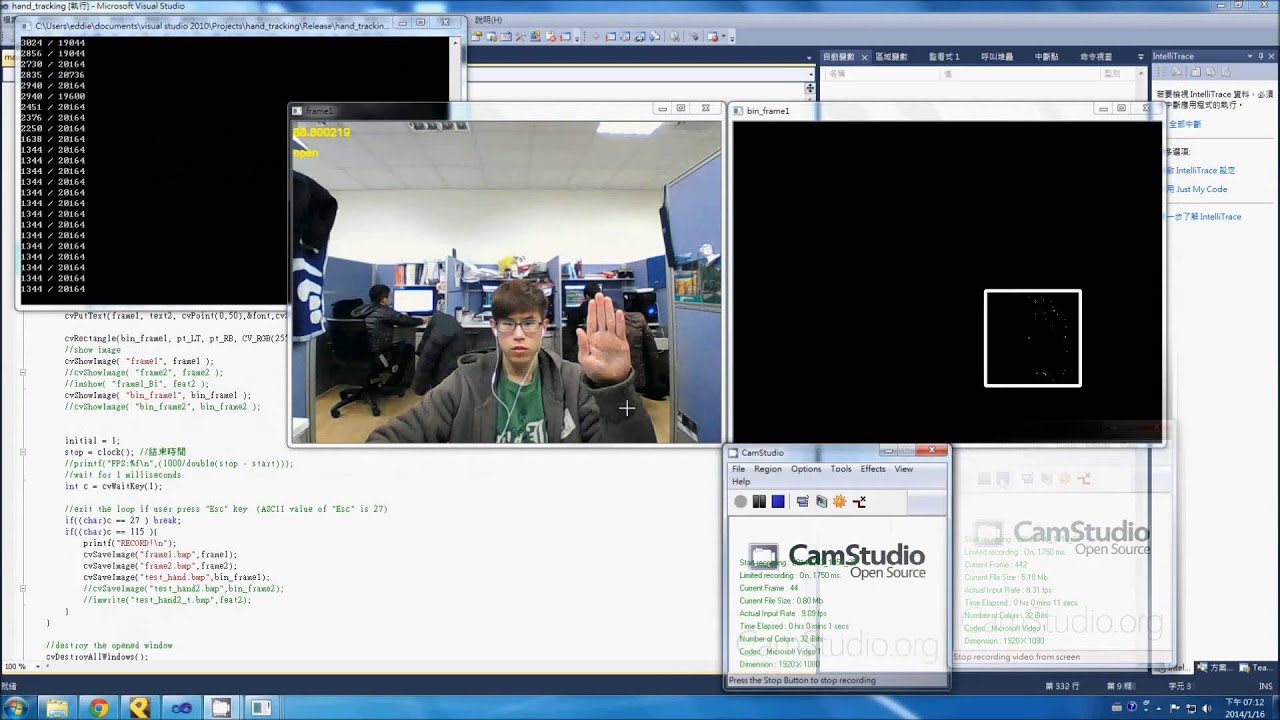 HDTS: Quick view of 2D&3D hand tracking technique 2016013 - YouTube
