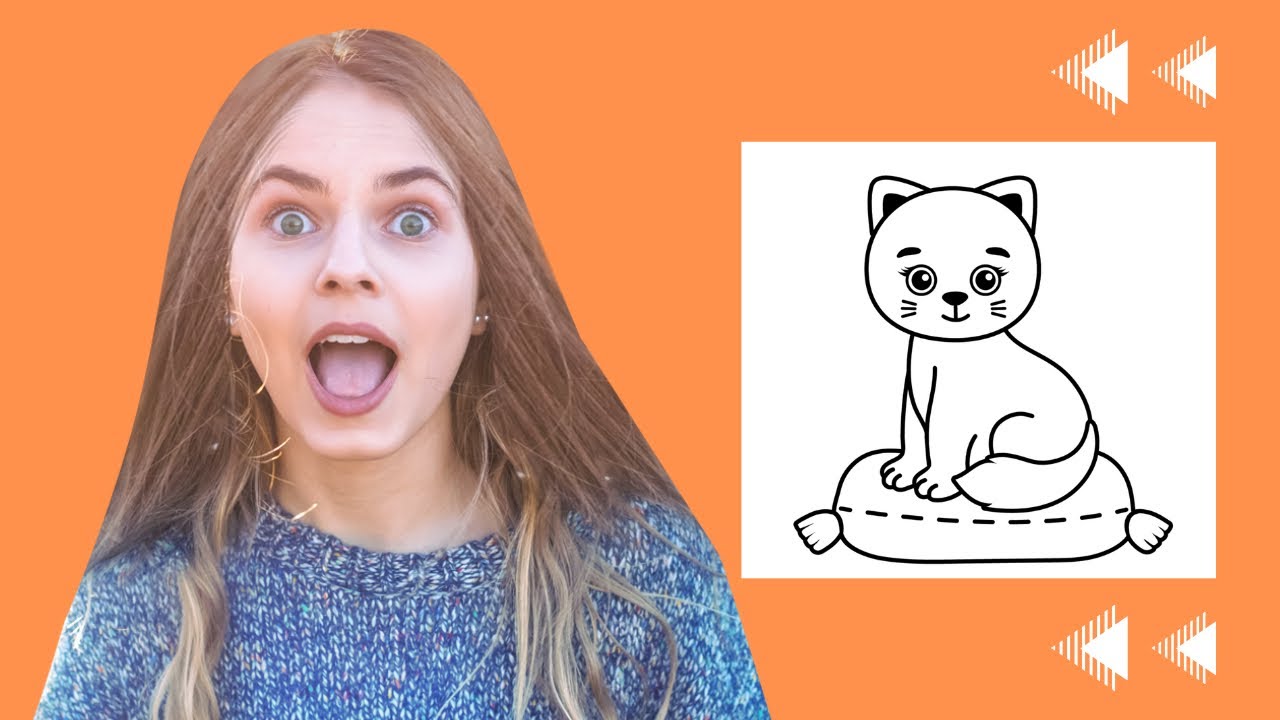 Let’s color a Cat 🐱| Toddler ColoringApp | Bimi Boo - Drawing For Kids ...