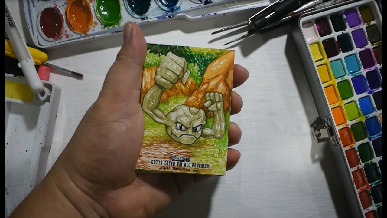 How I Draw Geodude/ POKEMON / Sketch Card Timelapse E043 - YouTube