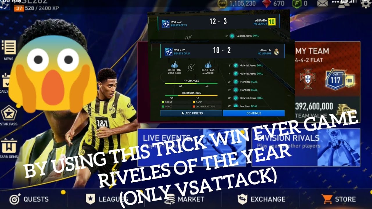by using this trick you can win every single game of rivels of the year ...