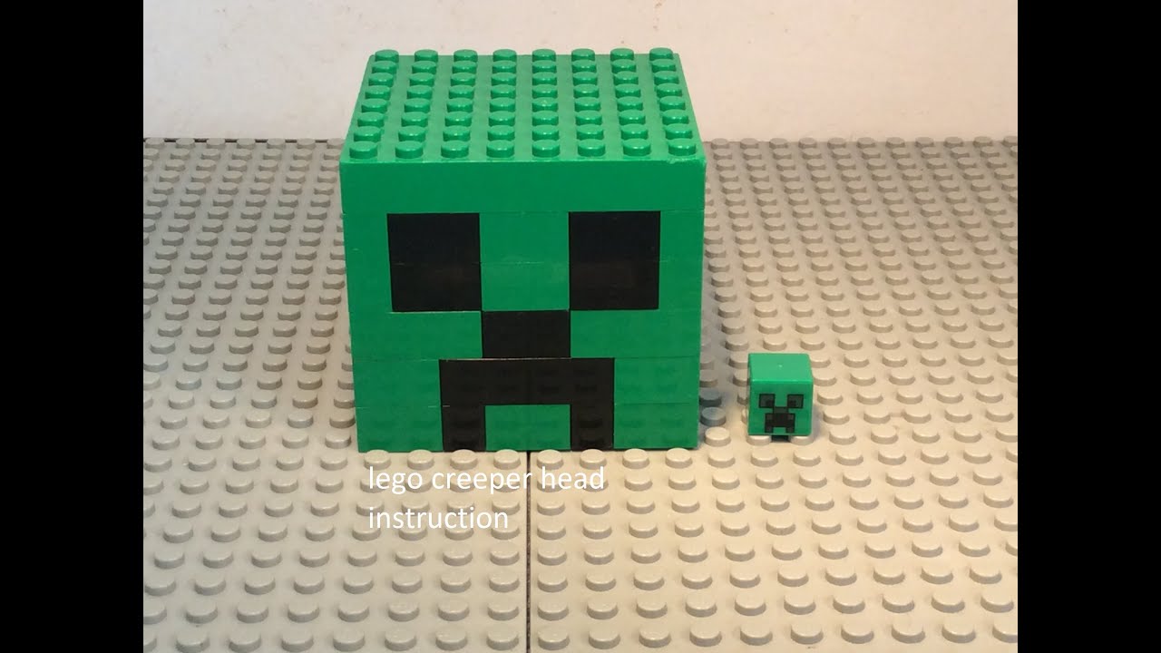 lego creeper head - YouTube
