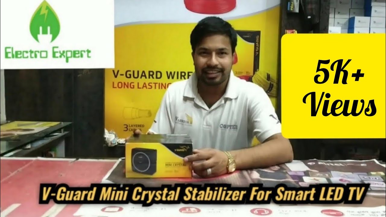 V-Guard Stabilizer For Smart LED TV | Mini Crystal Stabilizer | 3 Years ...