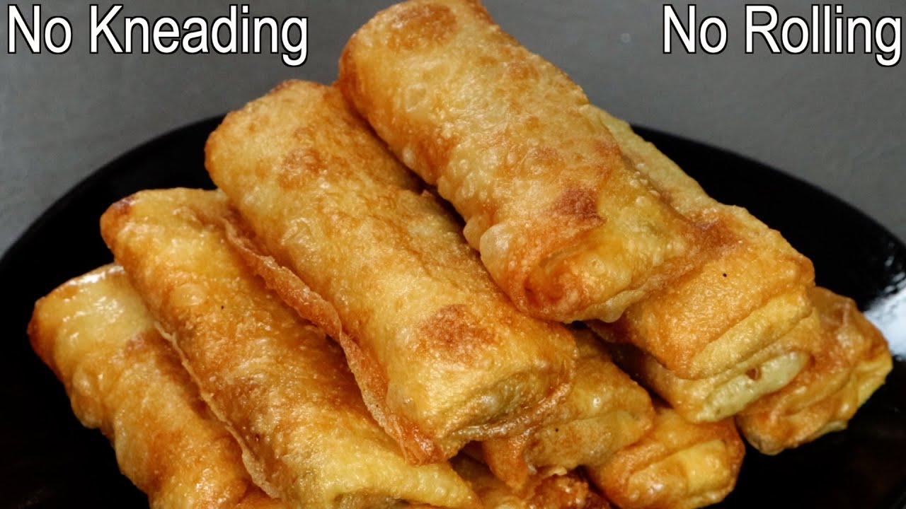 Vegetable Spring Egg Rolls Recipe | Easy Snacks at home - YouTube