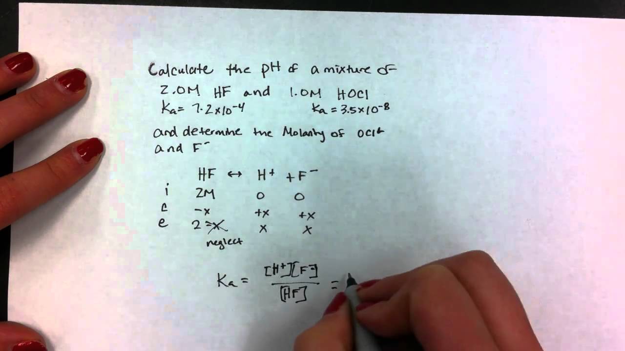 Chemdoctor Calculating Ph Of A Mixture Of Two Weak Acids PDF)