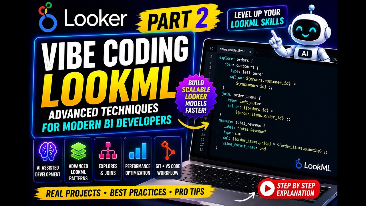 LookML Vibe Coding Part 2 | Build Faster Looker Models with AI - YouTube