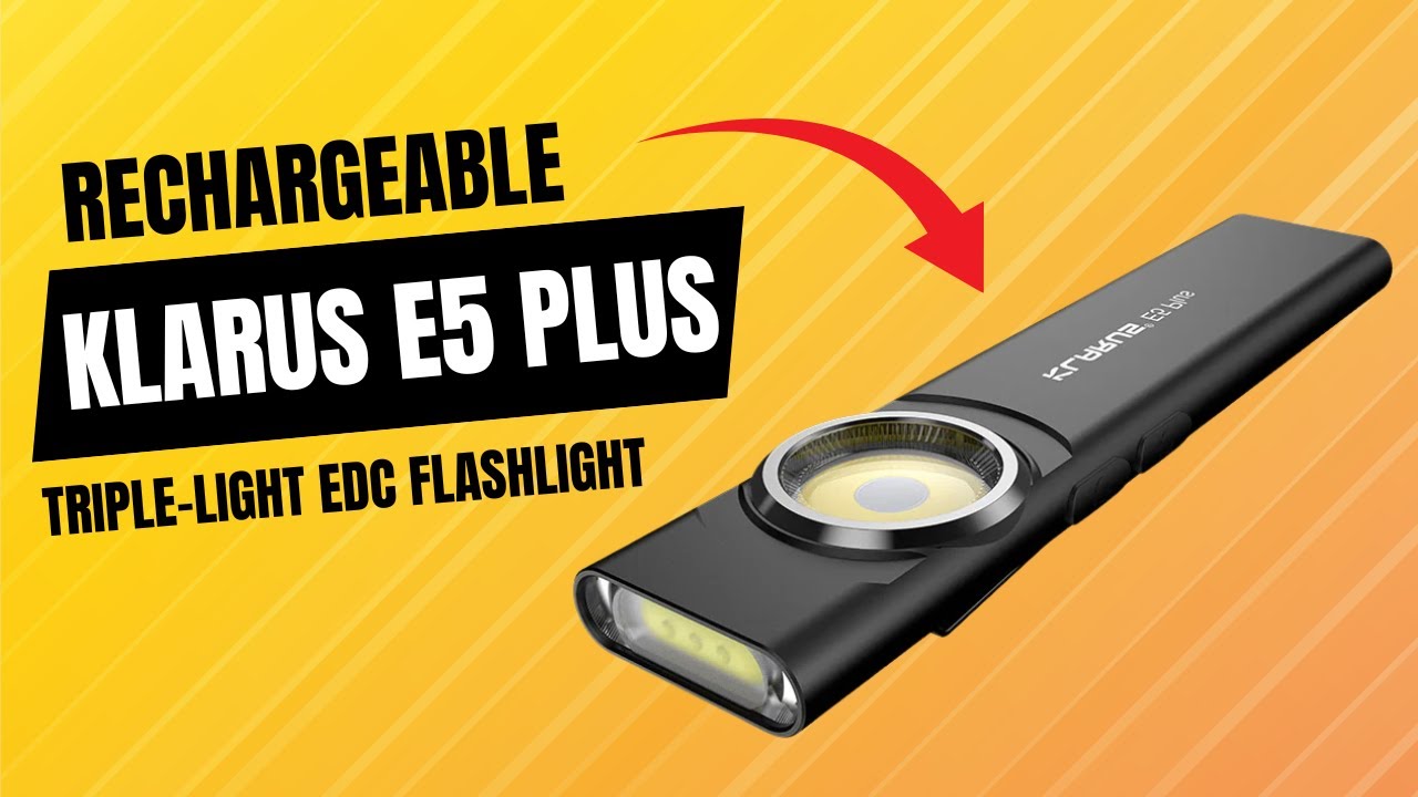 Triple Beam Power! Klarus E5 Plus Tabletop Flashlight Review - YouTube