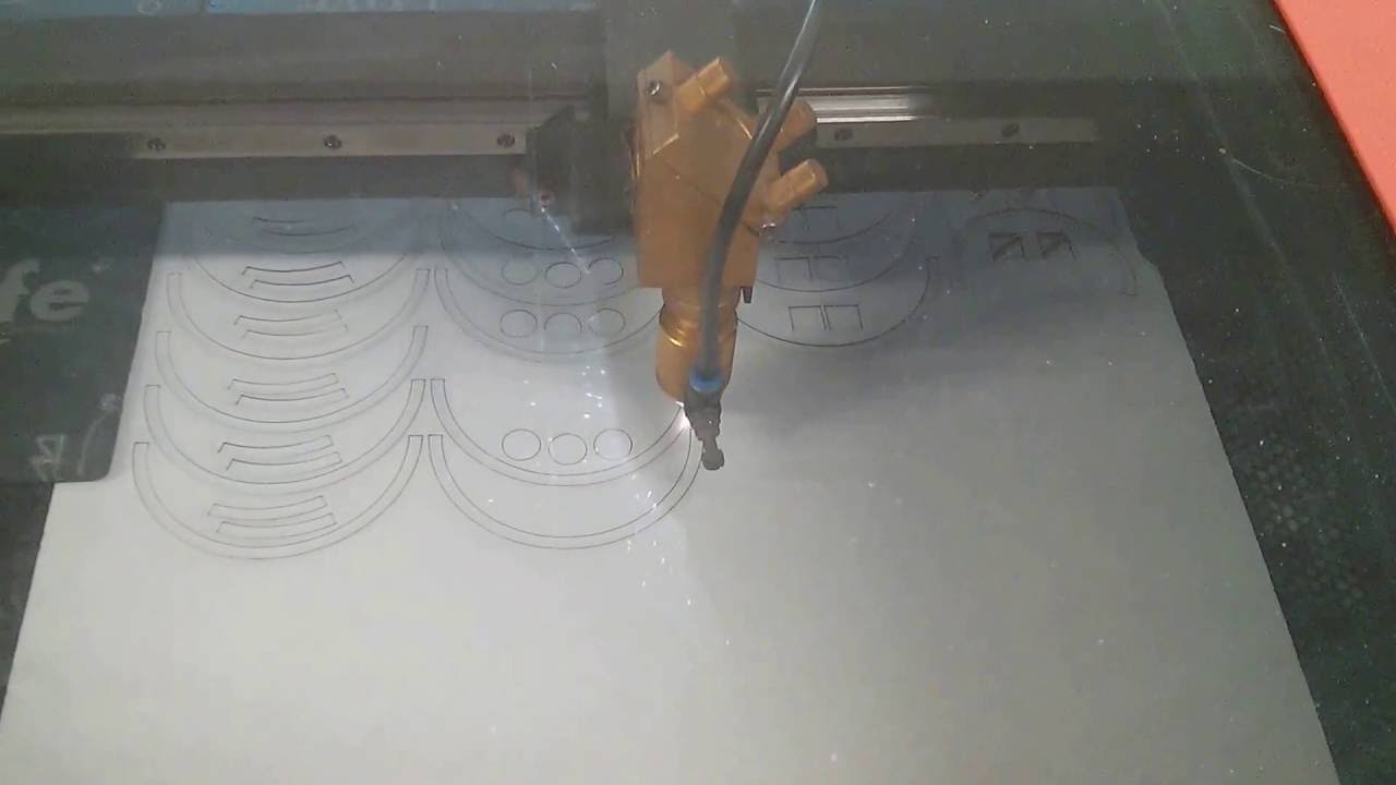 Laser cutting sheet formica - YouTube
