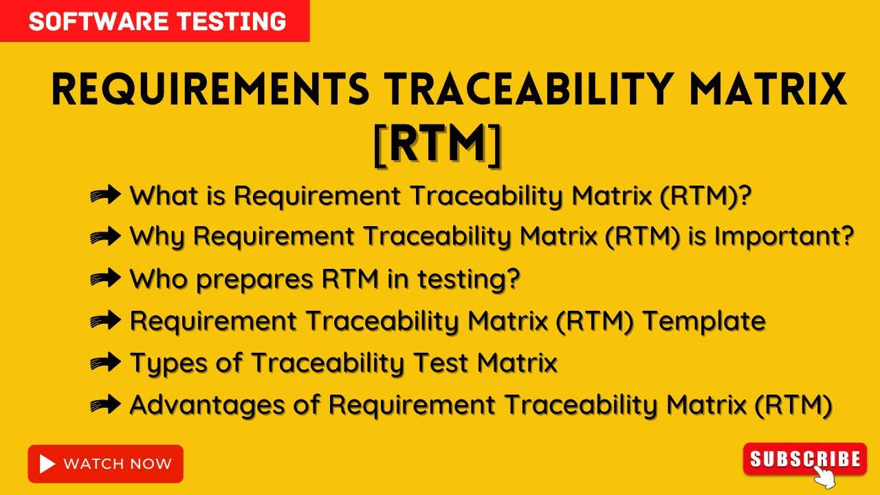 Manual Testing Tutorial For Beginners Requirements Traceability