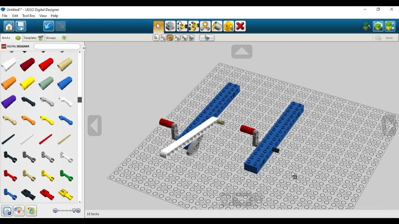 Leva (H1), Trinquete (I1) y Estructuras (J1-J3) - Lego Digital Designer ...