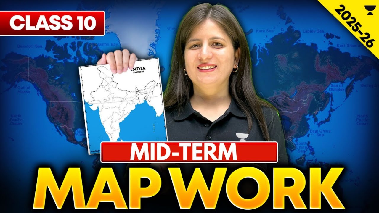 Class 10 Social Science | Map Work Explanation | Mid-Term Exam 2025-26 | Shweta Ma'am - YouTube