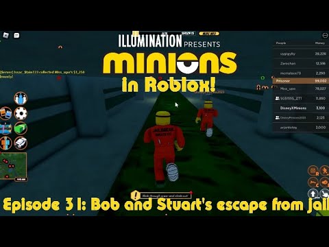 Minions in ROBLOX! Episode 31 | Bob and Stuart's escape from jail - YouTube