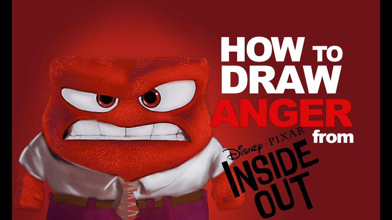 How to Draw Anger from Inside Out | How to draw everything in 5 minutes ...