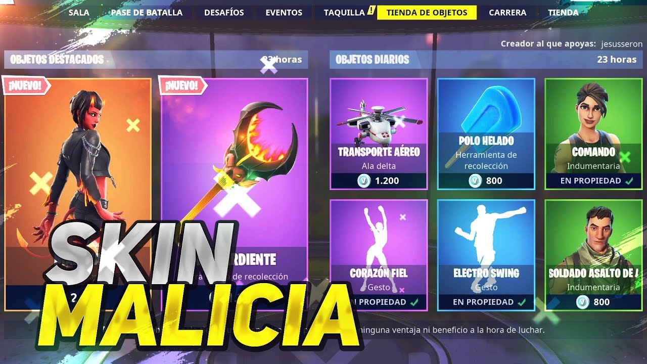 *NUEVA SKIN DIABLA* ELECTRO SWING TIENDA FORTNITE 22 de Marzo - YouTube