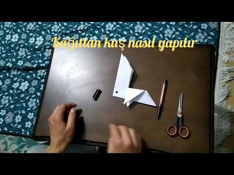 Kağıttan kanat çırpan kuş nasıl yapılır