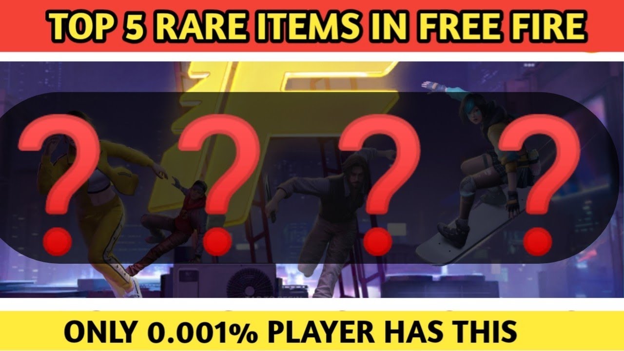 Top 5 Best Rare Items in my Id / Free Fire Rare Items - YouTube