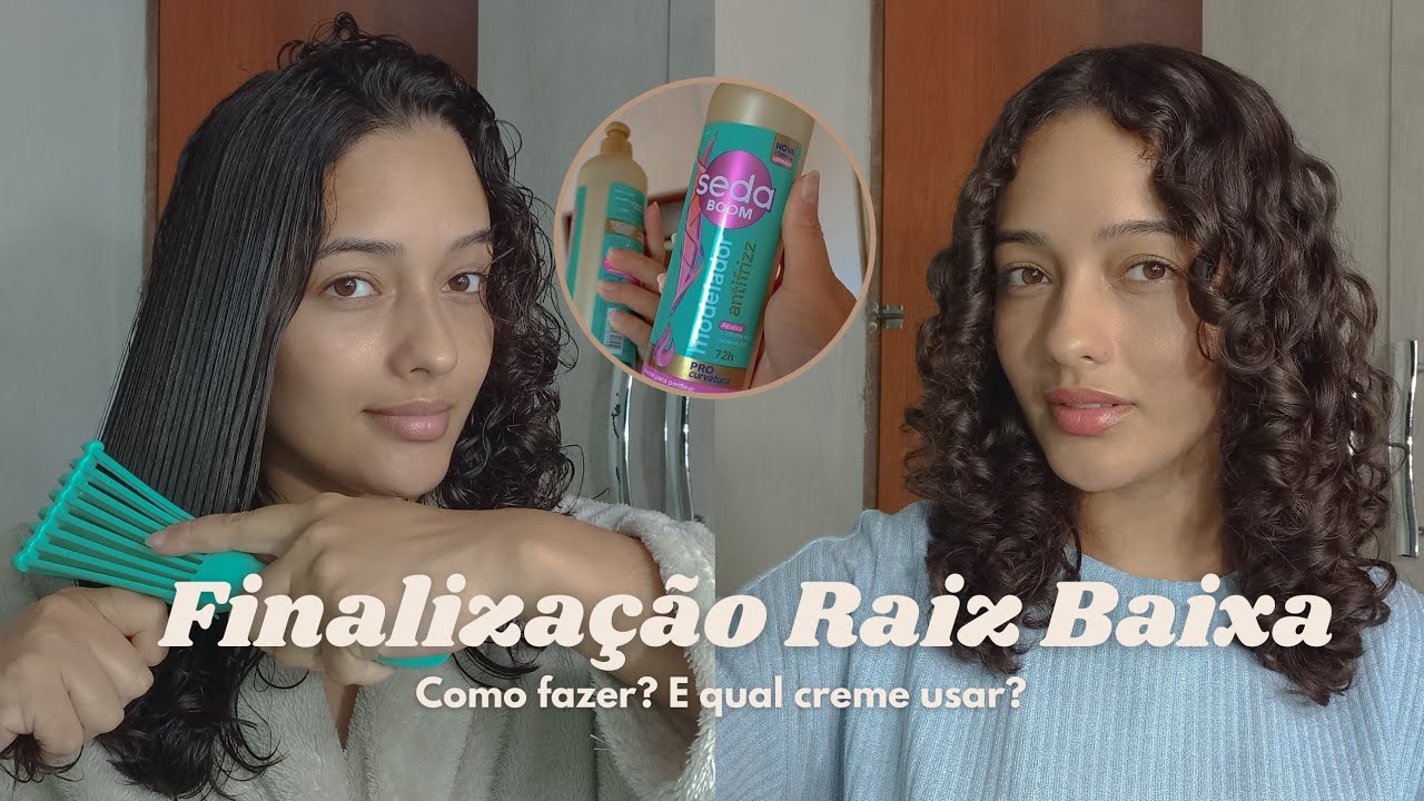 Finalização para deixar a raiz baixa e sem volume| Cachos 3A - YouTube