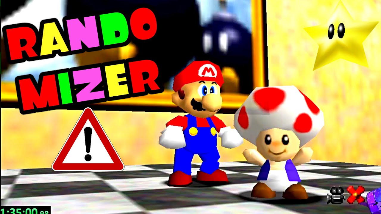 Super Mario 64 Randomizer DANGER 100% Walkthrough Random Seed B #65 ...