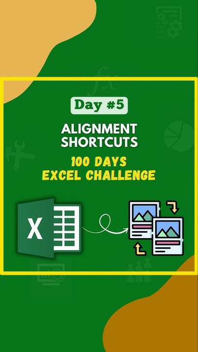 🎥 Day 5 – Master Alignment Shortcuts in MS Excel Like a Pro! 🔥 | 100 ...