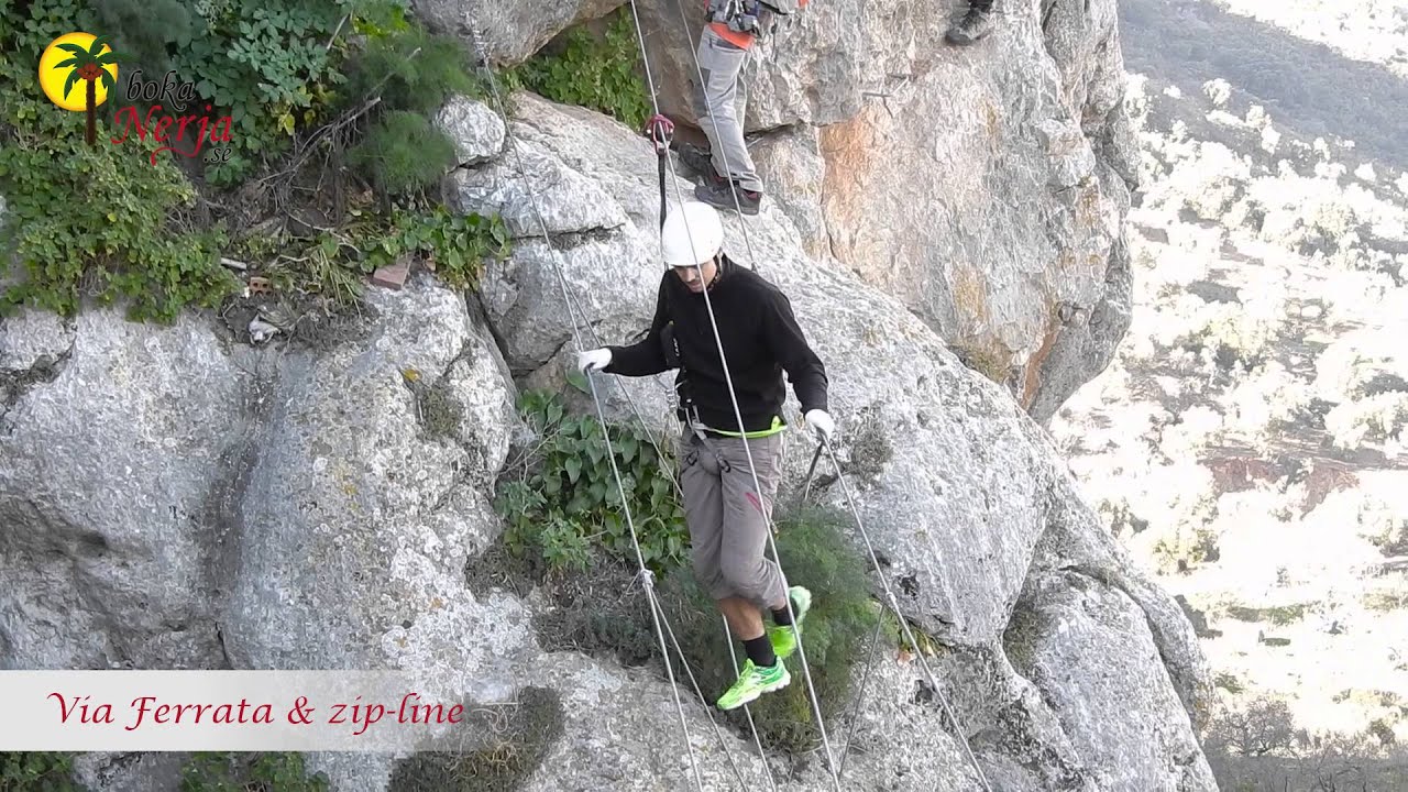 Via Ferrata och zip-line - YouTube