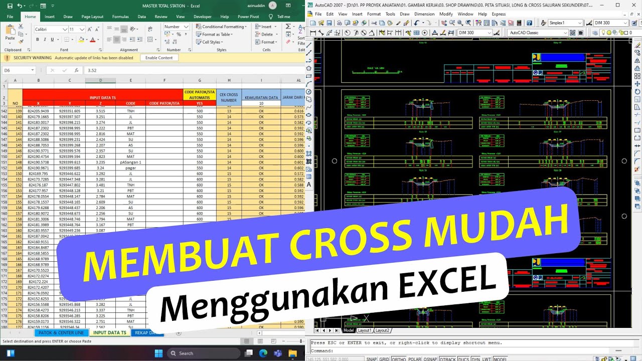 CEPAT & MUDAH membuat Cross dengan Excel CLS - YouTube