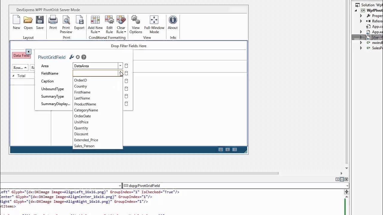 DevExpress WPF Pivot Grid: Server Mode Data - YouTube