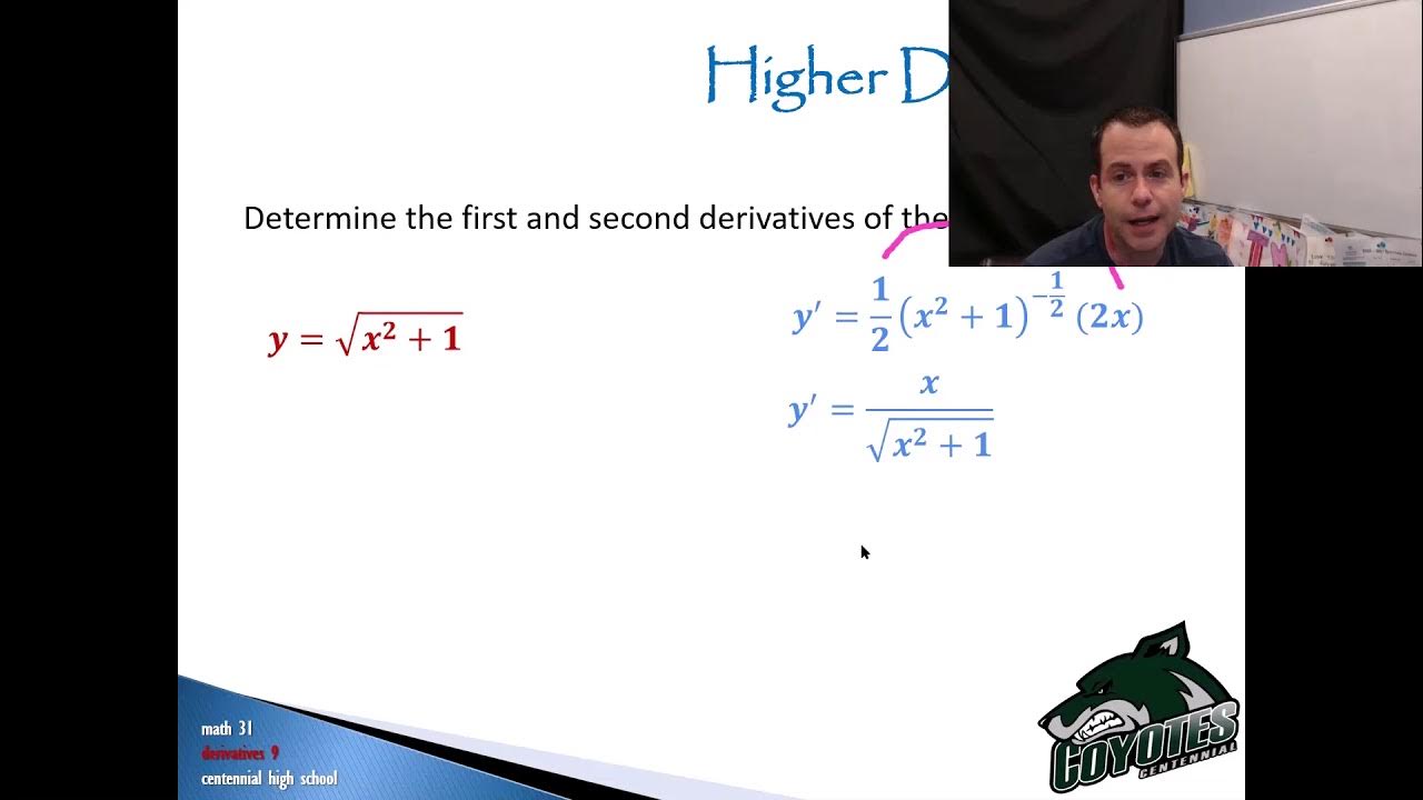 Math 31 - Lesson 2.9 - higher derivatives - YouTube