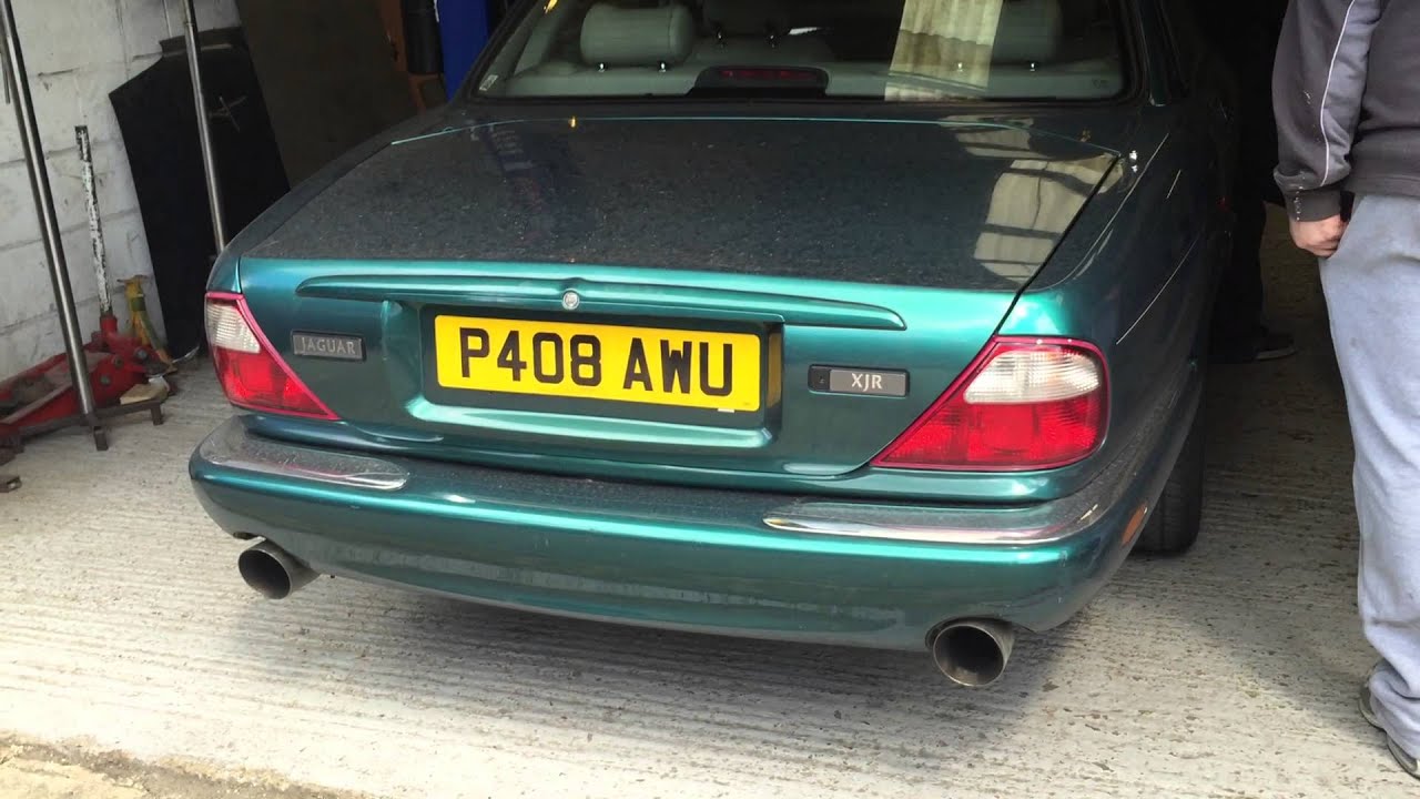XJR x308 v8 4.0 Custom exhaust - YouTube