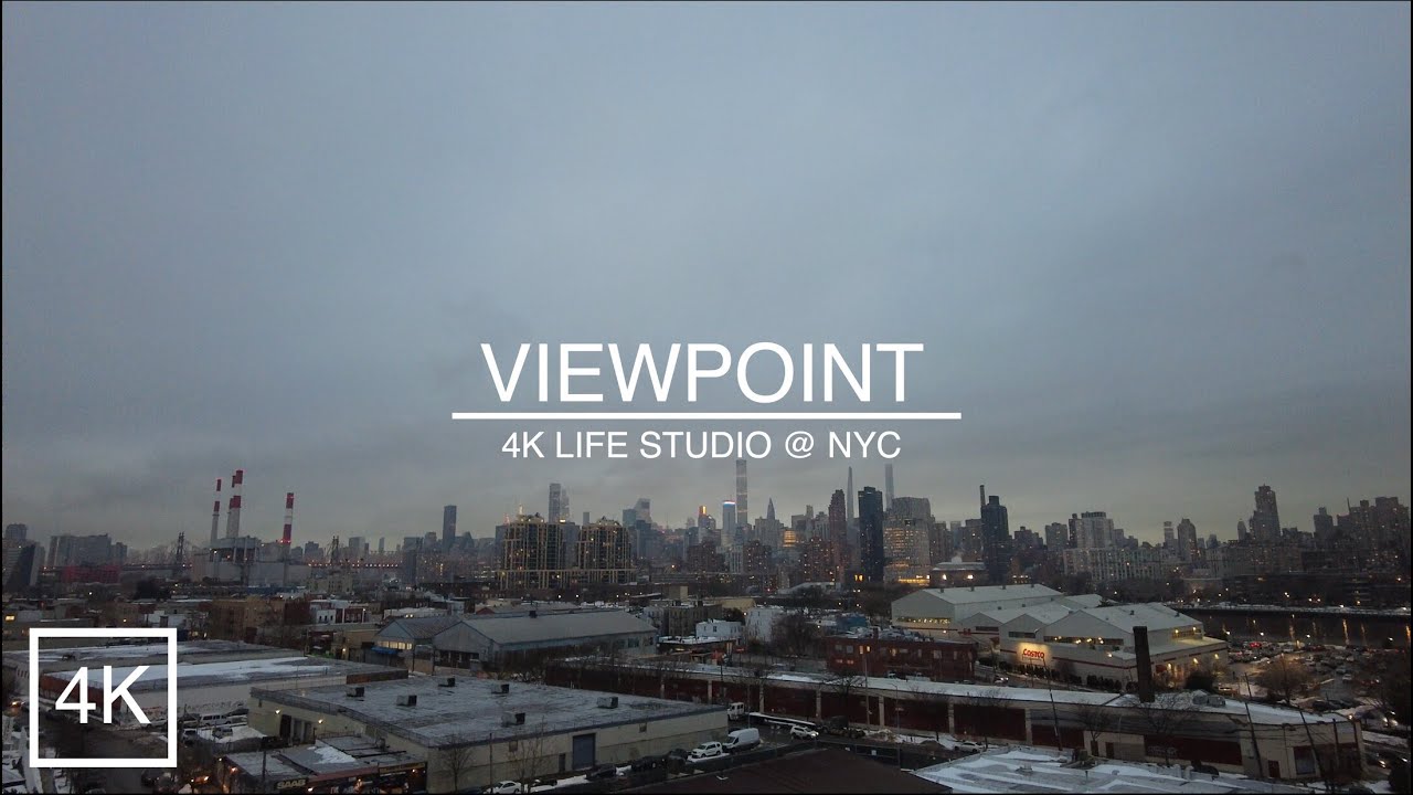 4K Urban Viewpoint | New York City from Dusk to Sunset Point View from ...
