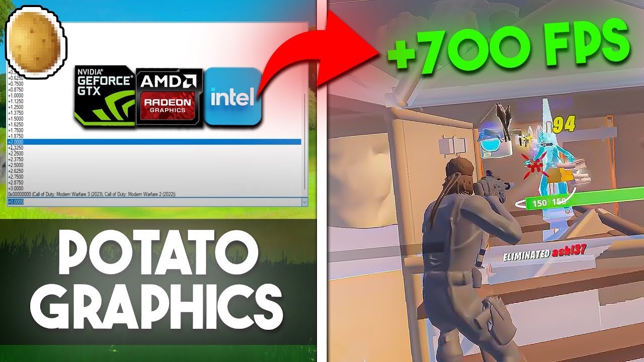 How to Get Potato Graphics in Fortnite! (Max FPS + 0 Delay) In Intel ...