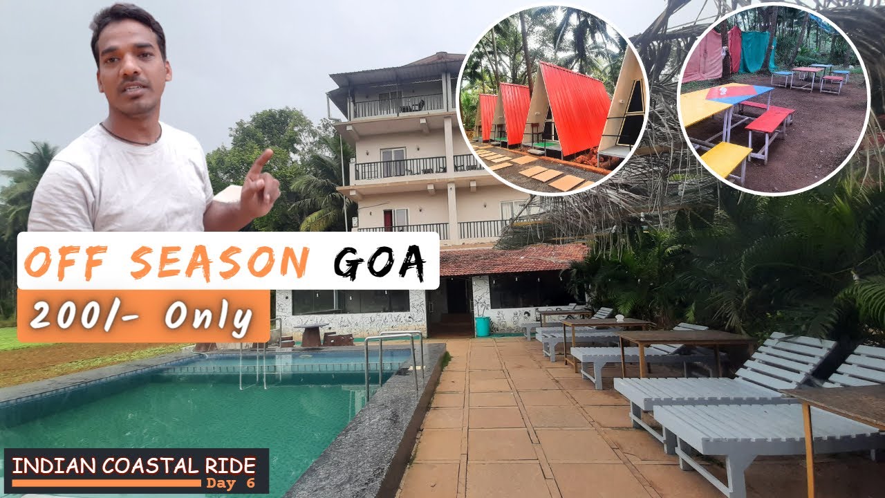 Goa Budget Stay in Off Season | Indian Coastal Ride - Day 7 | Shivam ...