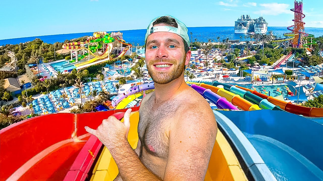 Visiting Perfect Day At Coco Cay Water Park! ALL Waterslides POV - YouTube