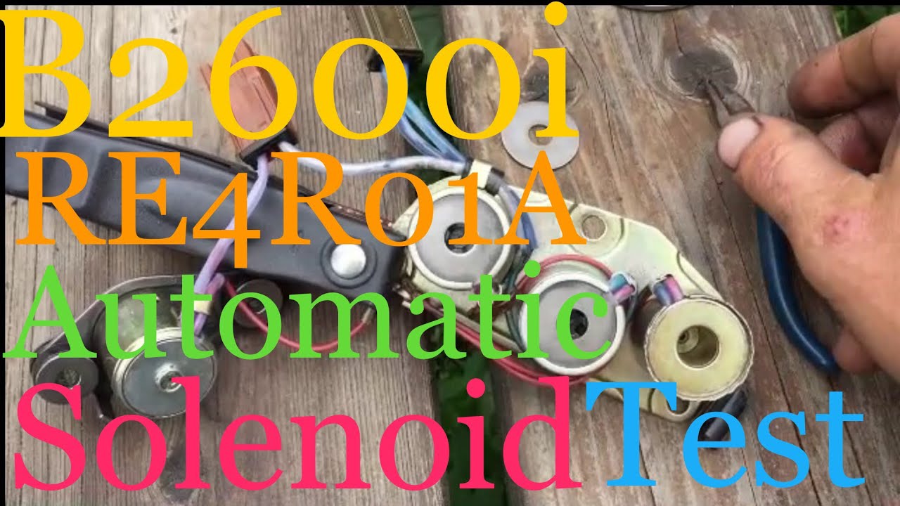 automatic transmission solenoid repair re4r01a b2600i - YouTube
