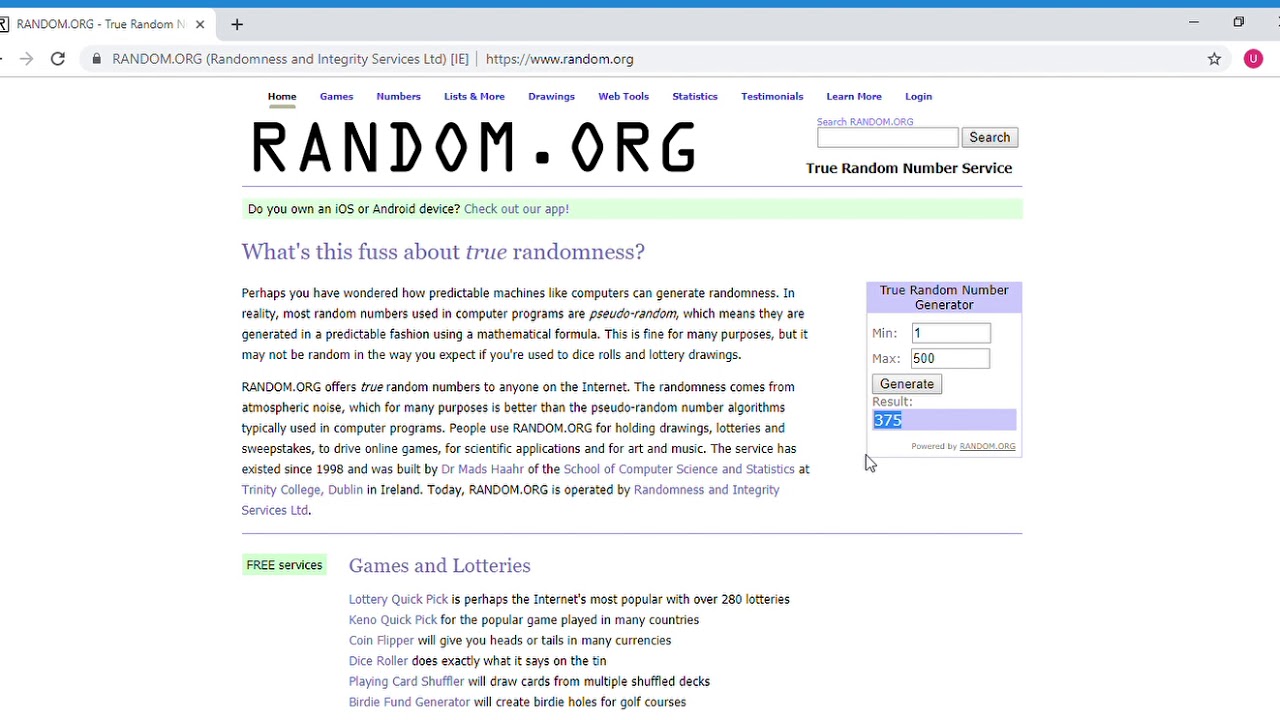 Cách hoạt động phần mềm random.org - YouTube