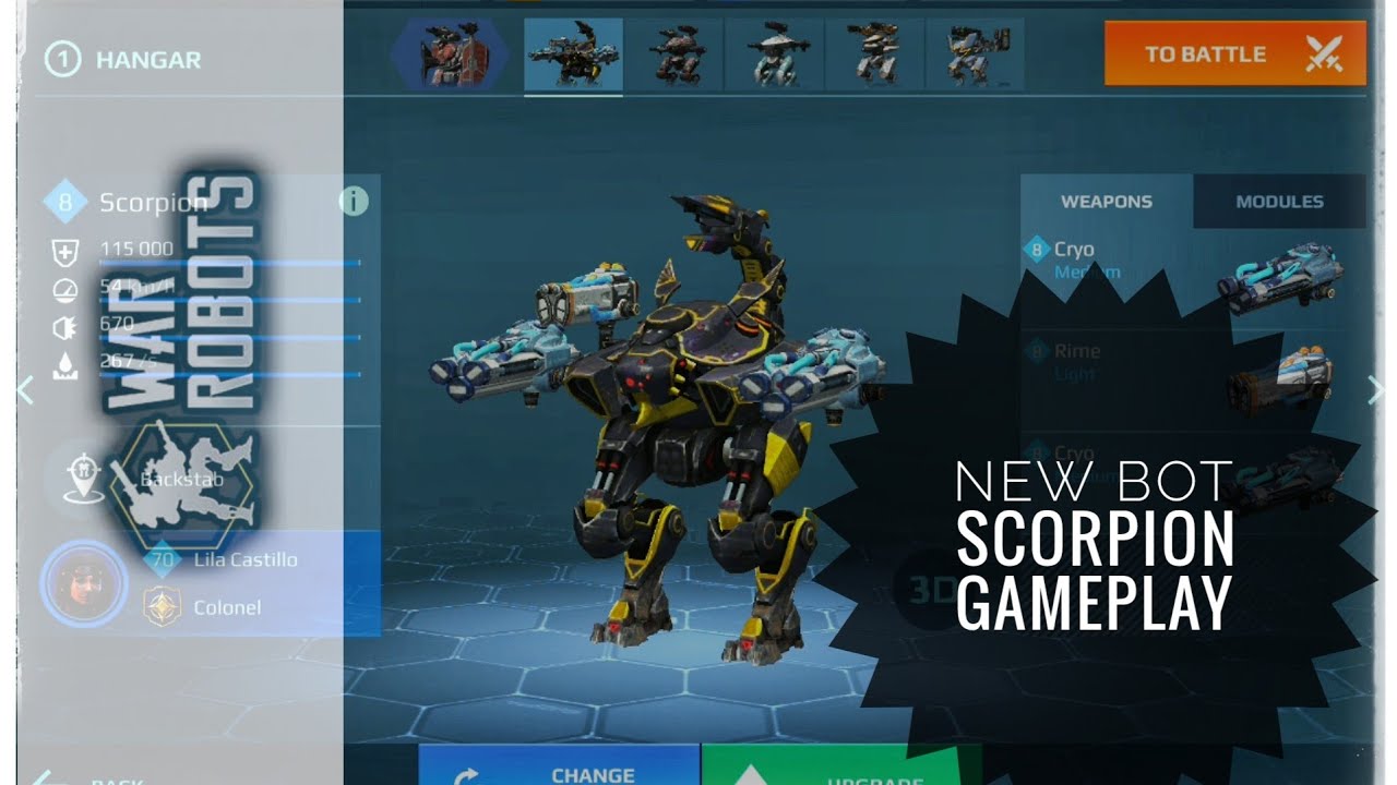 War Robots: Scorpion Gameplay | New Robot - YouTube