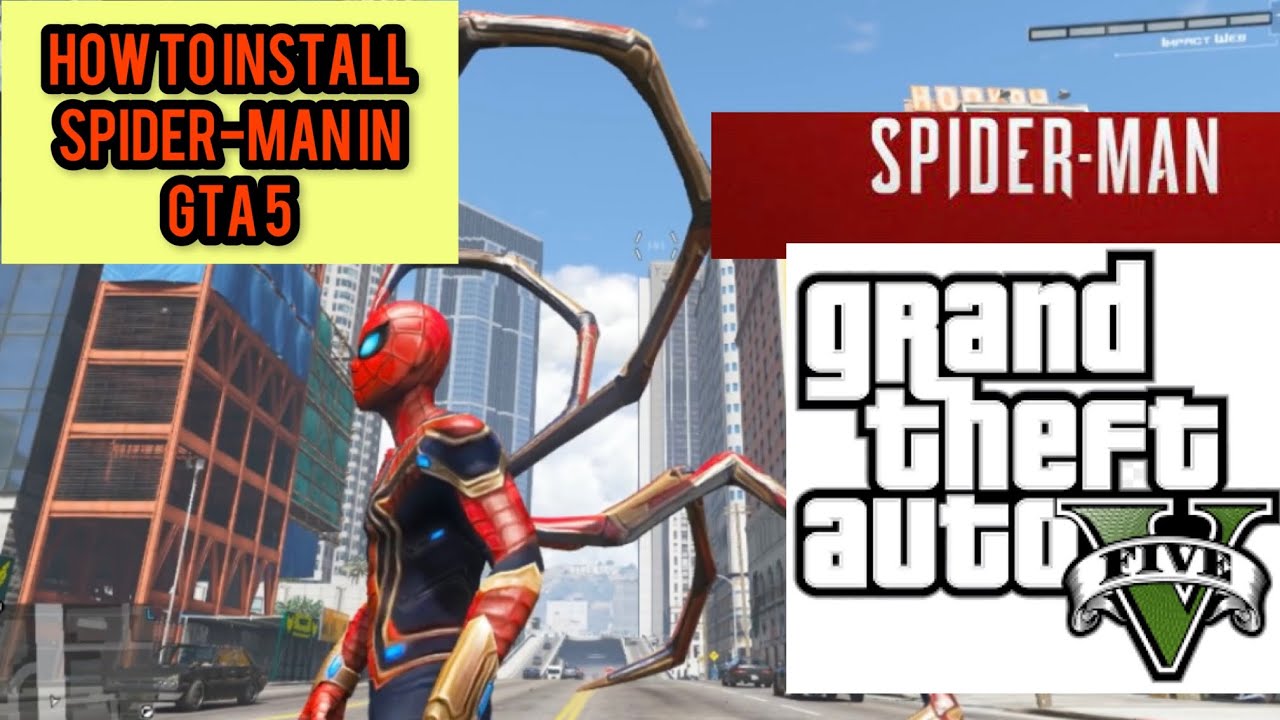 How to play as Spider-Man In GTA V Gameplay | 4 Spider-Man Gameplay ...