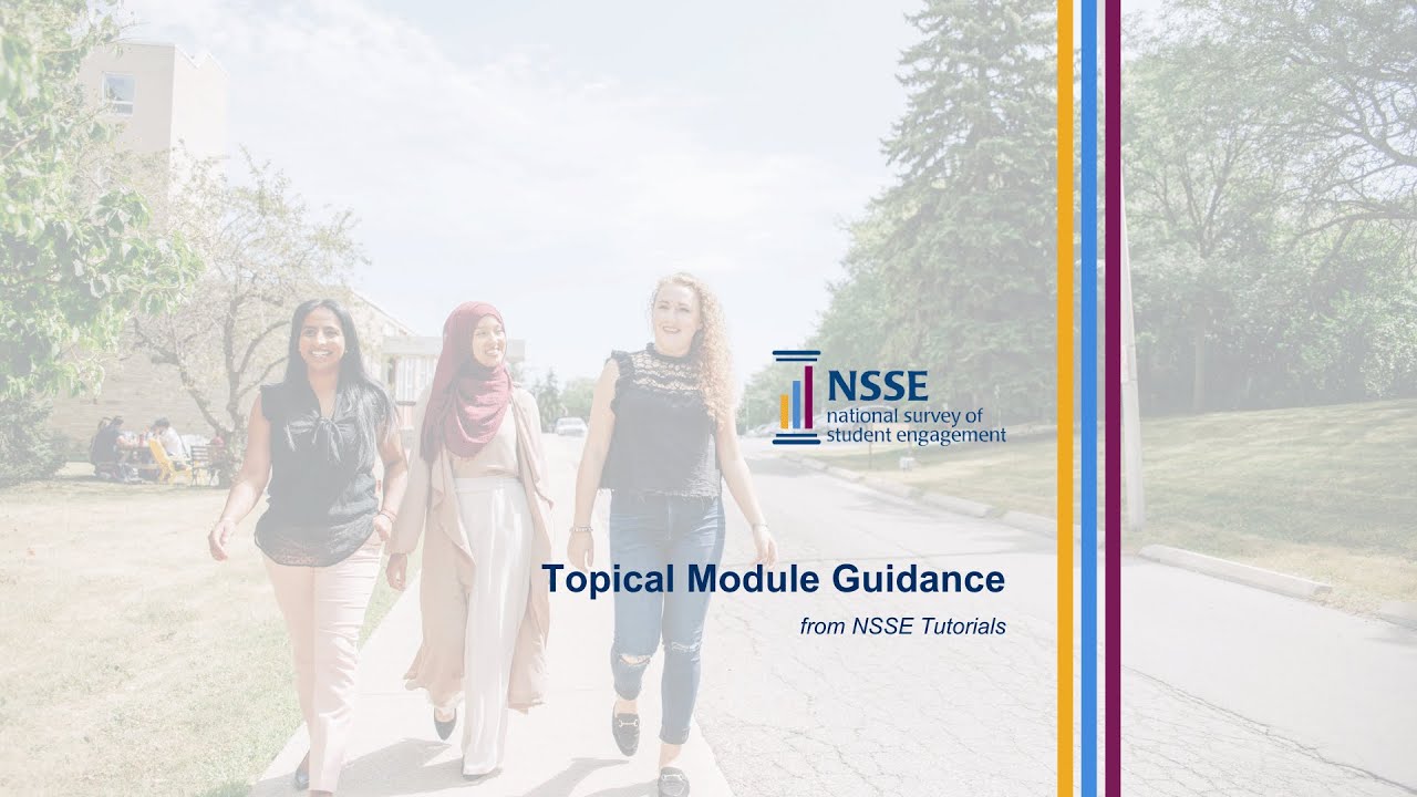 Guidance about Choosing NSSE Topical Modules - YouTube