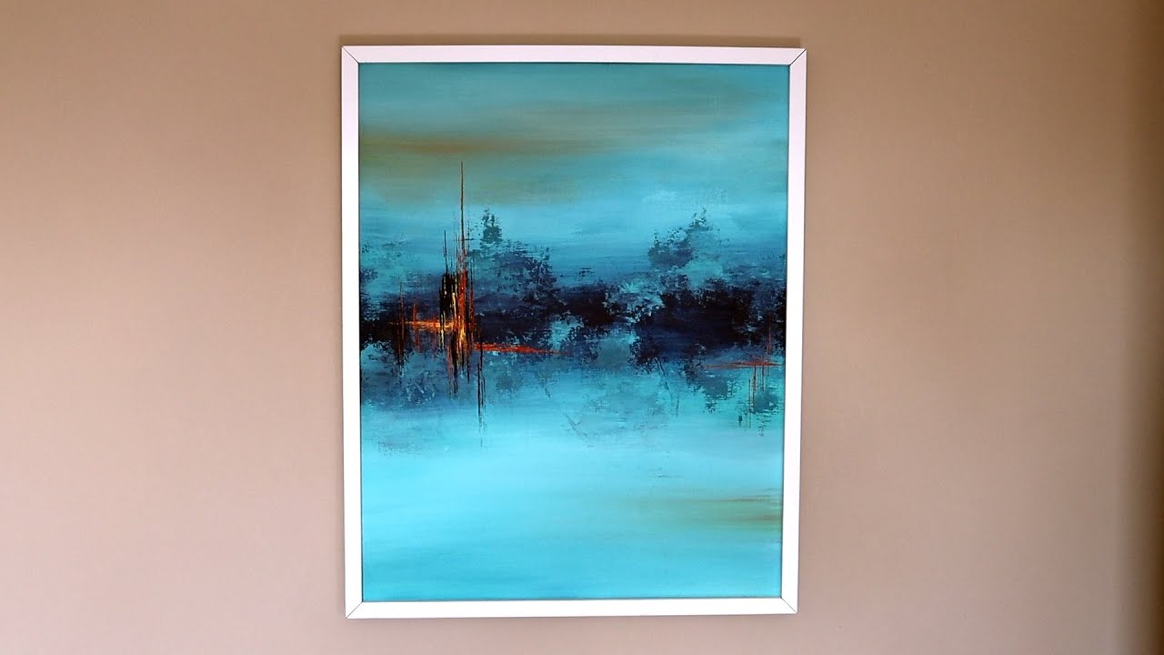 Abstract Ocean Soundwave Painting/ Satisfying Palette Knife/ Step By ...