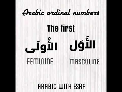 The Arabic ordinal numbers | part 1 - YouTube